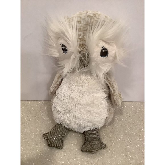 Pier 1 | Toys | Pier One Owl Plush Webster Bird White Silver Gold ...
